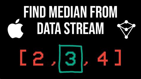 find median from data stream leetcode 295 apple interview youtube