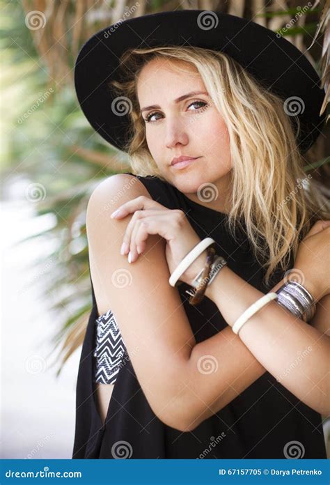 Fashion Portrait Of Beautiful Hippie Young Woman Stock Image Image Of Bijouterie Ombre 67157705