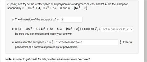 solved let p2 be the vector space of all polynomials of degree 2 or less and let h be the