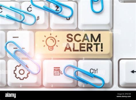 Writing Displaying Text Scam Alert Business Showcase Warning Someone