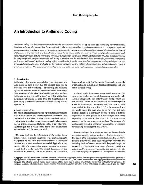 pdf an introduction to arithmetic coding carnegie …aarti class 10704 intro arith coding