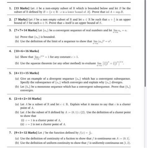 solved 1 [13 marks let a be a non empty subset of r which