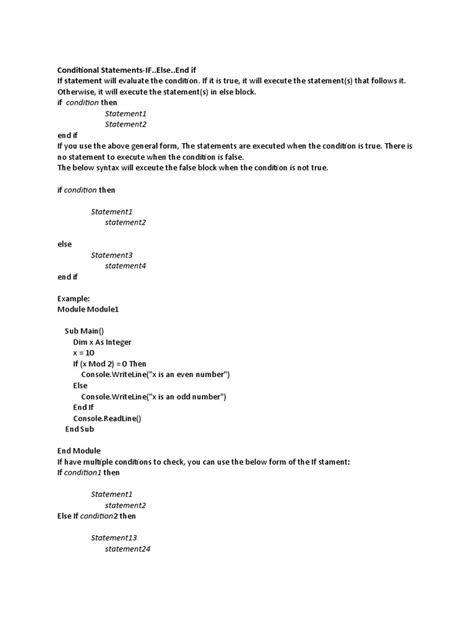 conditional statements pdf control flow computer science
