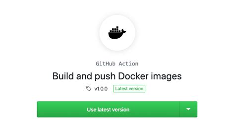 easily build and push docker images with the `build push action` github action