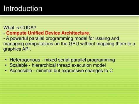 ppt cuda programming model powerpoint presentation free download id 399688