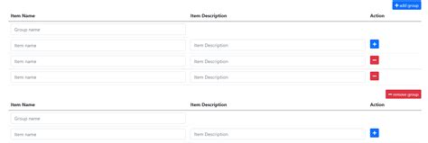 Jquery Dynamic Add Group Of Input Field With Dynamic Sub Input Fields Stack Overflow