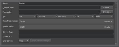add custom compilers qt creator manual