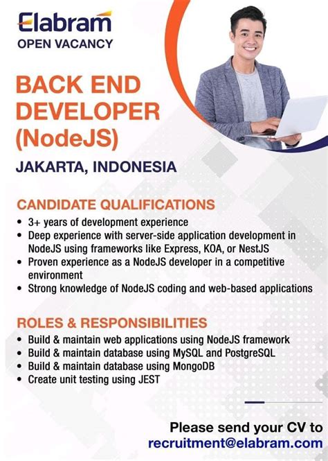 lowongan kerja sebagai backend developer nodejs di 2022