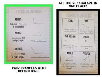Lines Angles Interactive Notebook By Riley Hughes TpT
