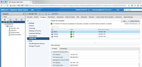 How To Enable VCenter Server High Availability VCHA In VSphere 6 5 W