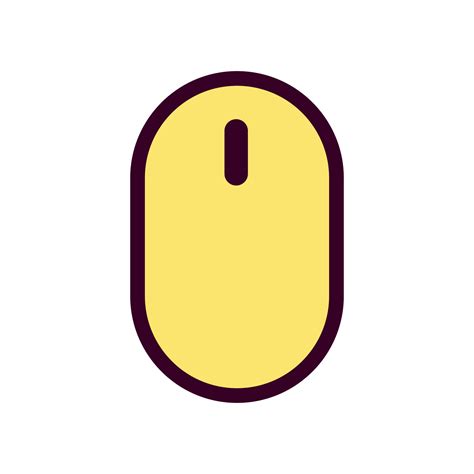 Computer Mouse Icon Vector Illustration Computer Mouse Lineal Color