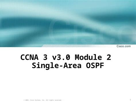 Ppt Ccna V Module Single Area Ospf Dokumen Tips