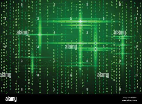 Binary Computer Code Green Background Stock Vector Images Alamy