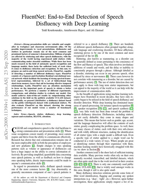 fluentnet end to end detection of speech disfluency with deep learning pdf deep learning