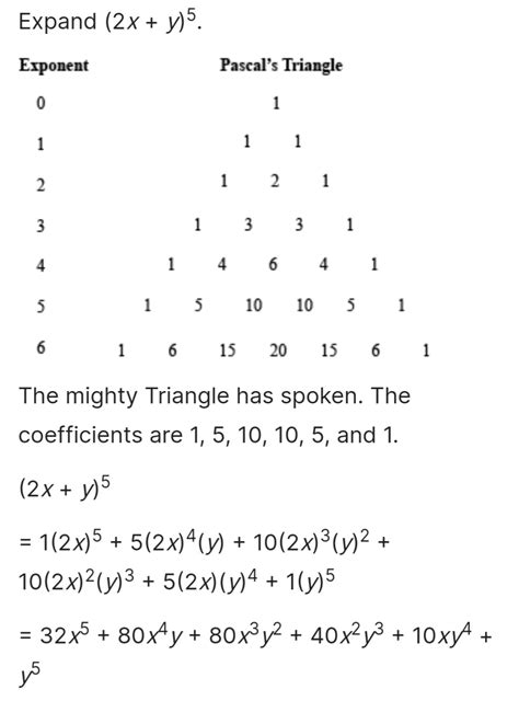 [solved] examples of pascal s triangle and the binominal theorem course hero