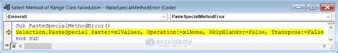 Run Time Error 1004 Select Method Of Range Class Failed Reason And
