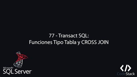 77 transact sql funciones tipo tabla y cross join [sql server] youtube