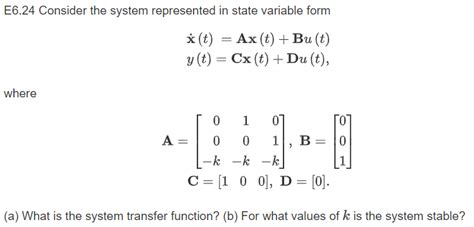 [solved] e6 24 consider the system represented in state va