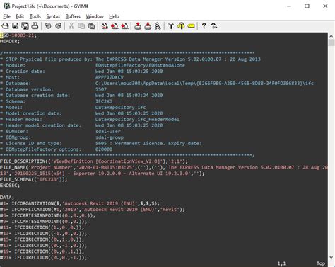 Ifc Vim Syntax Highlighting Osarch