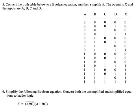 solved 4 use boolean equations to develop simplified ladder