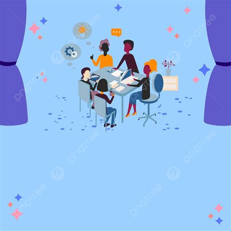 Group Discussing News With Dialogue Bubble And Whiteboard Vector Discussion Businessman