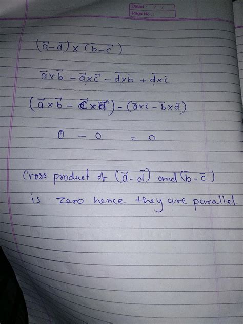 if four non zero vectors satisfy axb cxd and axc bx with a c then a a d and 6 0 are