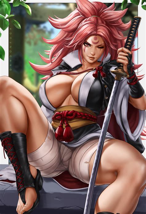 Rule 34 Baiken Big Breasts Breasts Cleavage Dandon Fuga Female Female Only Guilty Gear Large