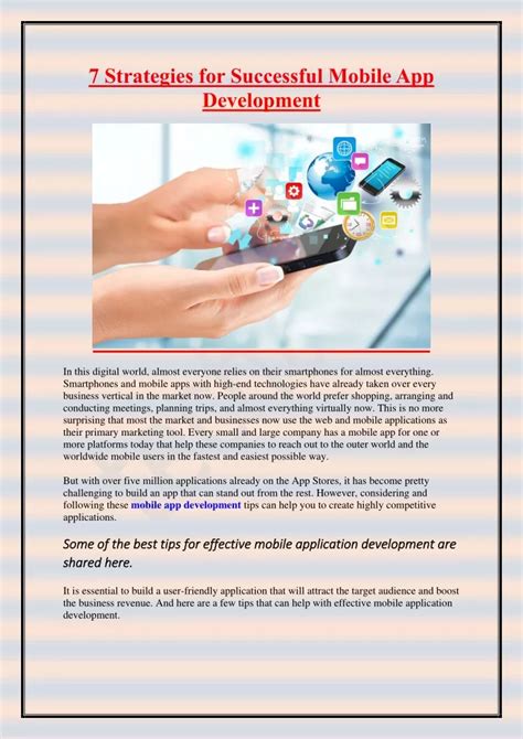 PPT 7 Strategies For Successful Mobile App Development PowerPoint