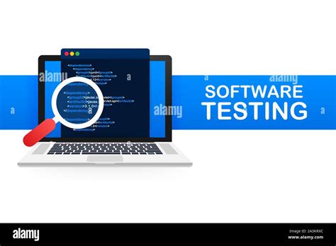 software testing software development workflow process coding testing analysis concept vector