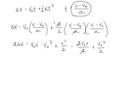Derivation Of Kinematic Equations Calculus YouTube