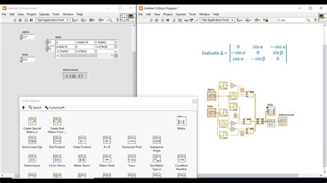 solve matrices in labview youtube