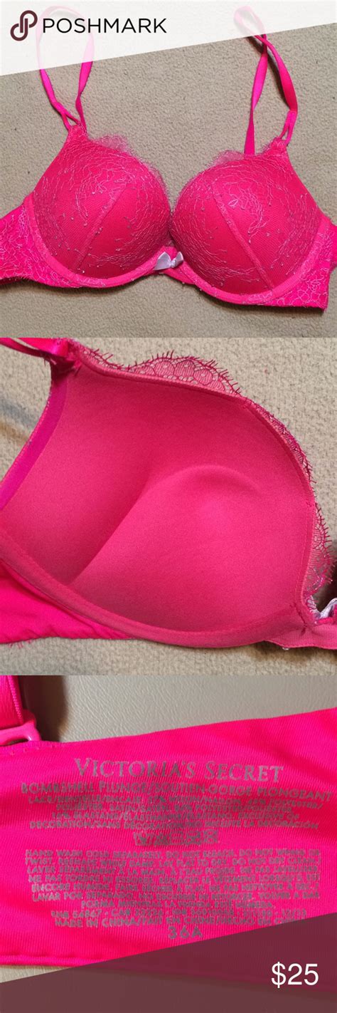 Victorias Secret Bombshell Plunge Pushup Bra 36a Push Up Bra Victorias Secret Push Up