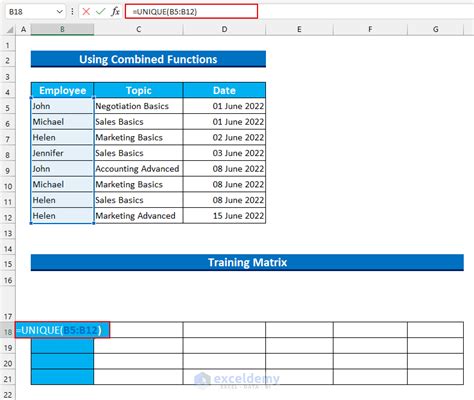 How To Create A Training Matrix In Excel Printable Online