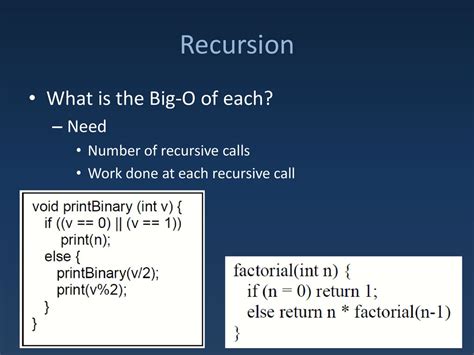 big o and recursion ppt download