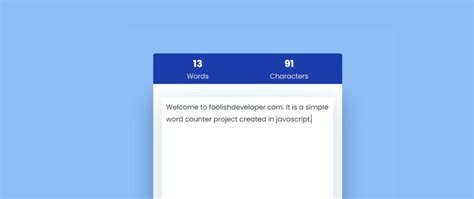 how to create a word counter in javascript dev community