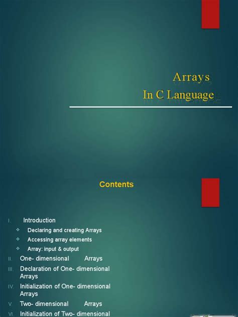 arrays in c language pdf array data structure array data type