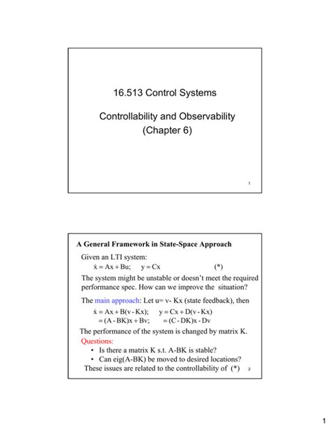 16 513 control systems controllability and observability chapter 6