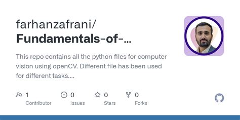 GitHub Farhanzafrani Fundamentals Of Computer Vision Using OpenCV