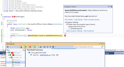 c how would i instantiate a vsto add in in a unit test project stack overflow