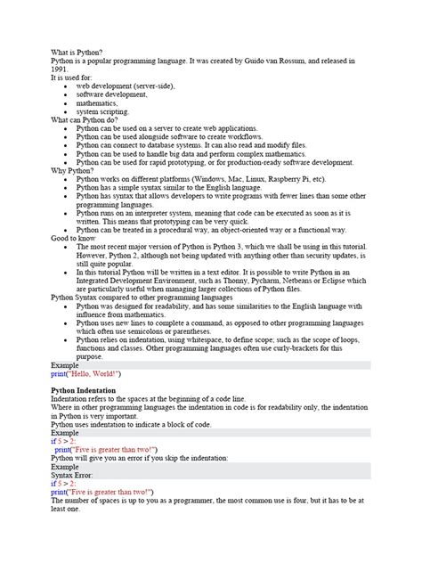unit 1 notes pdf python programming language variable computer science
