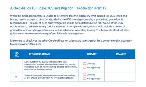 What Is OOS Out Of Specification OOS Investigation And OOS Results