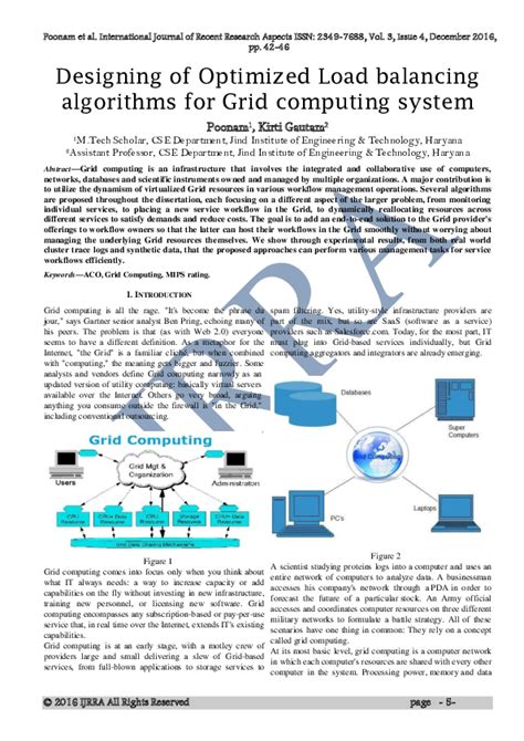 pdf designing of optimized load balancing algorithms for grid computing system international