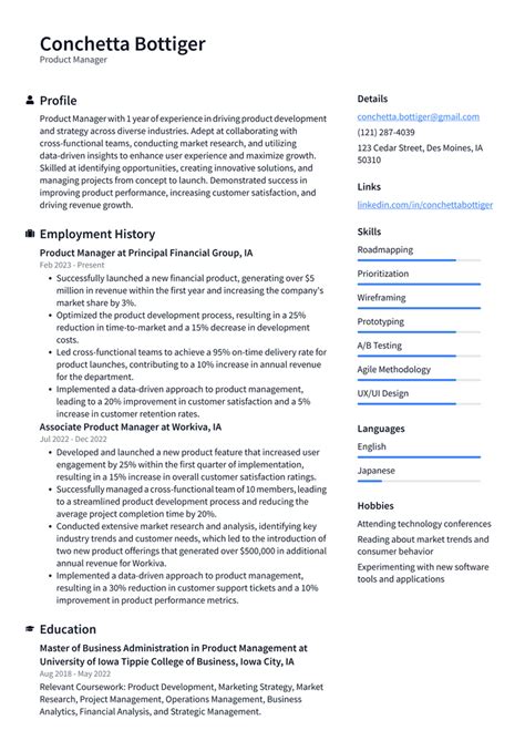 Lyft Product Manager Resume Examples ResumeCat