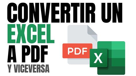 Como Convertir Un EXCEL Xlsx A PDF PDF A EXCEL En PC Windows Y
