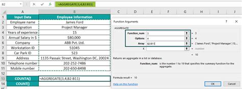 Aggregate Excel Function Formula Examples How To Use