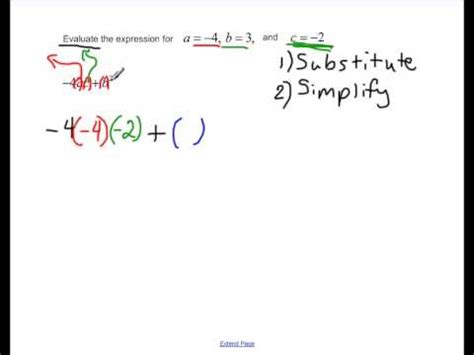 Evaluate An Expression For The Given Values Of The Variables 3