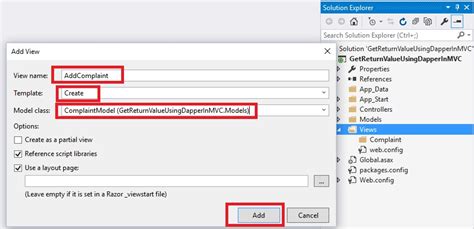 get return value from stored procedure using dapper orm in asp mvc