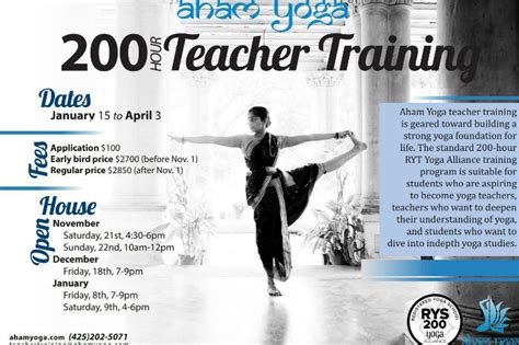 Aham Yoga Teacher Training Information Session