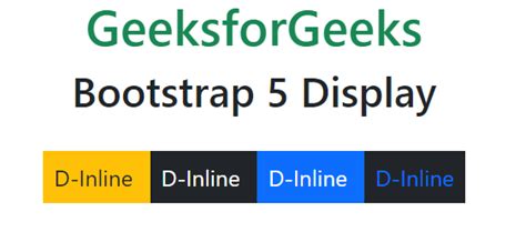 Bootstrap 5 Display GeeksforGeeks