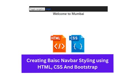 creating baisc navbar styling using html css and bootstrap
